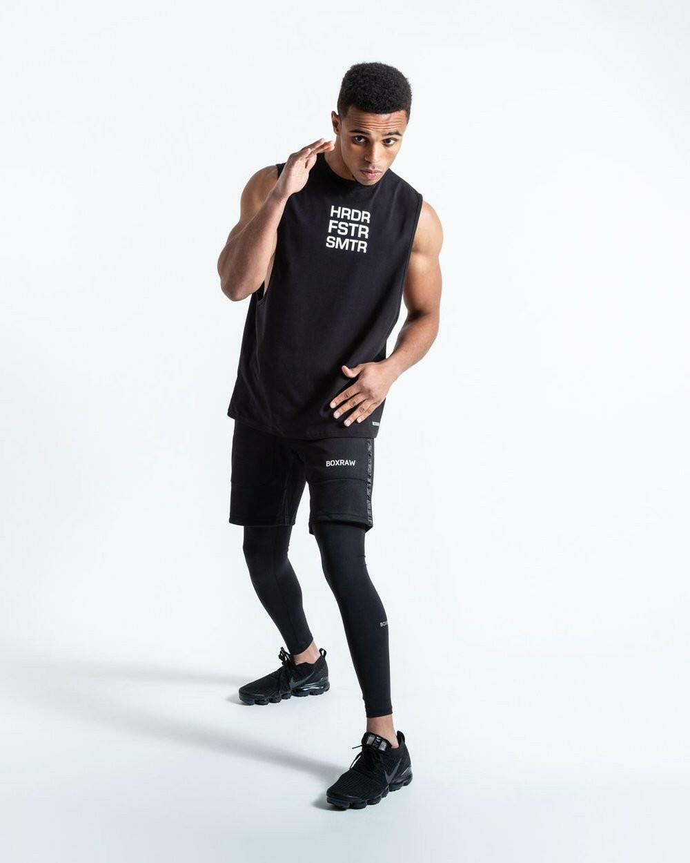 HRDR FSTR SMTR MUSCLE TANK - BLACK | UNDRGROUND ATHLETICS